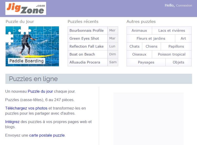Jigzone, la référence du jeu de puzzle et du casse tête ...